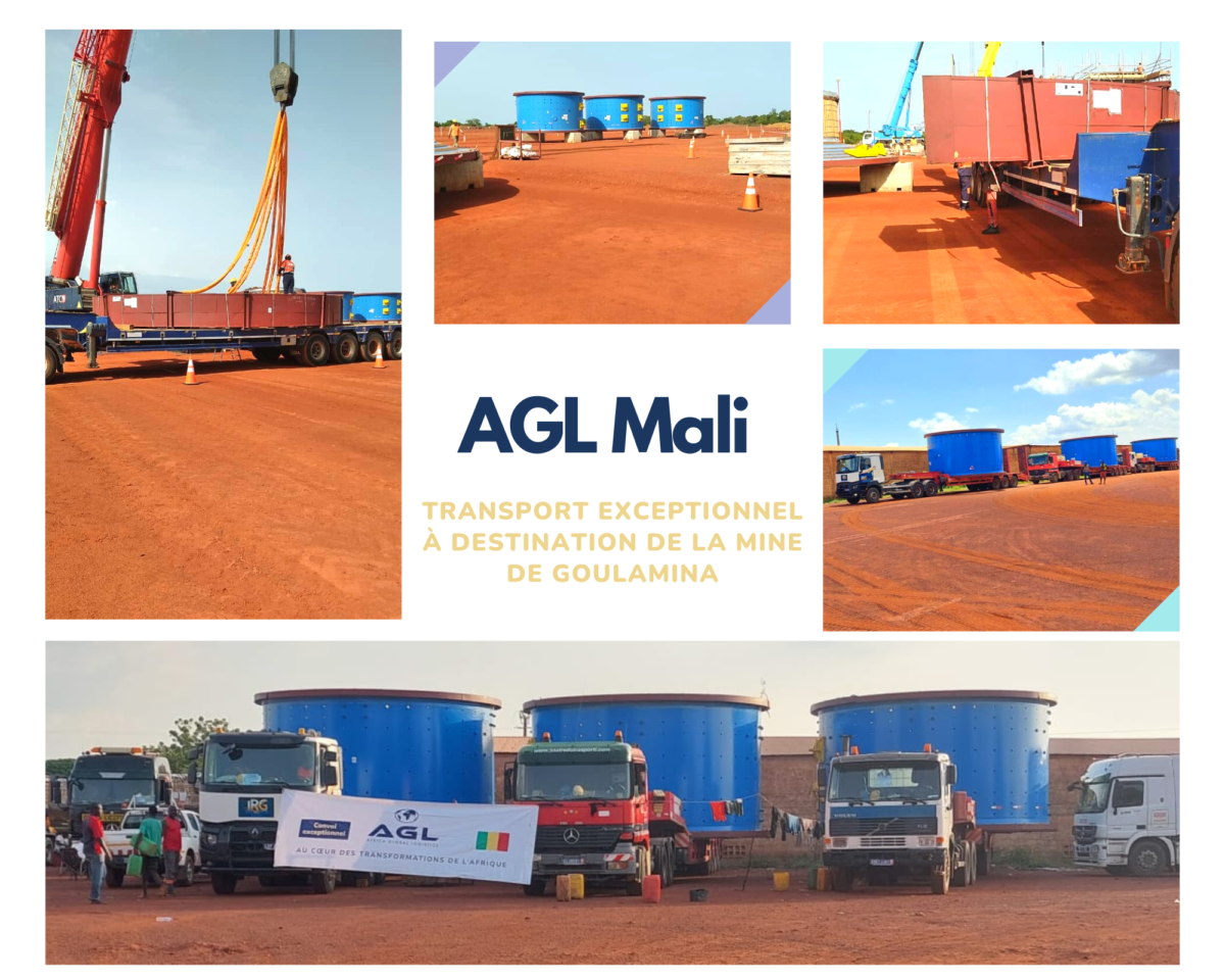 AGL MALI réalise un convoi exceptionnel à destination de la mine de GOULAMINA sur plus de 1 000 ...